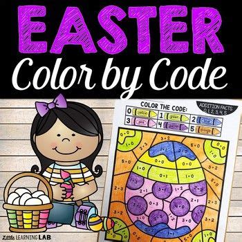 Image result for Easter Addition Color by Number