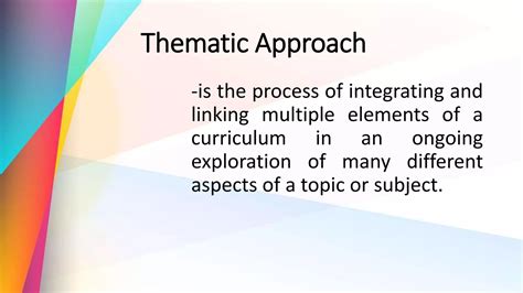Image result for Thematic Approach Example