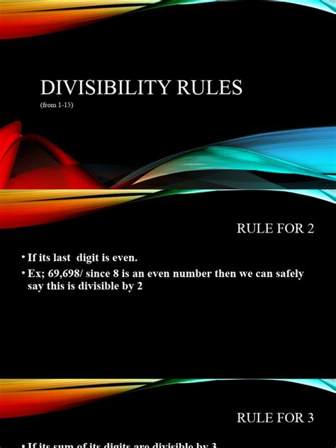 Image result for Explain Divisibility Rules