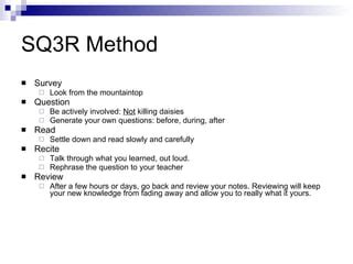 Image result for SQ3R Note Taking Method