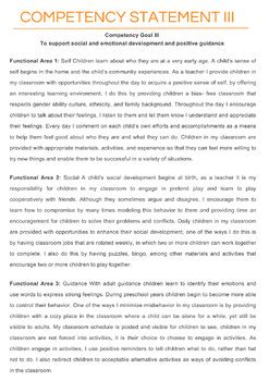 Image result for CDA Csvi Competency Statement Example