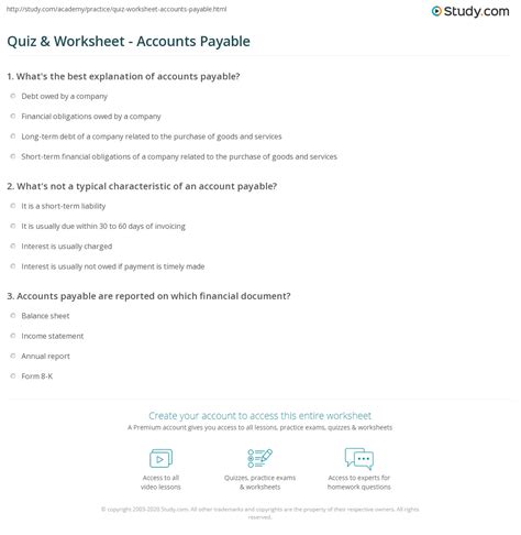 Image result for Account Payable Worksheet