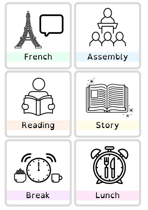 Image result for Free Flow Sign Visual Timetable