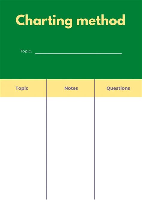 Image result for How to Use Chart Method Note Taking