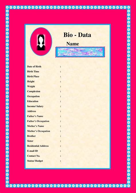 Image result for How to Write Bio Data in MS Word