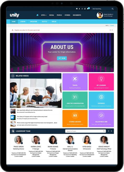 Image result for Modern Intranet Design