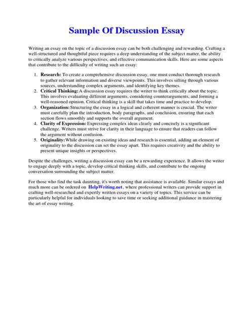Image result for Discussion Essay Example