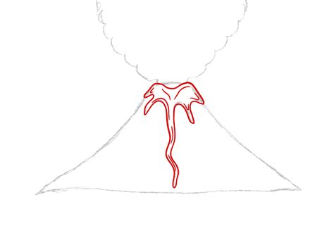 Image result for Volcano Drawing