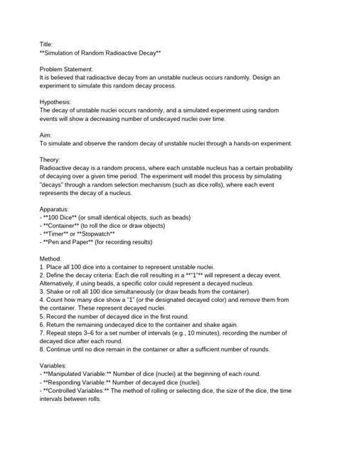 Image result for Radioactive Decay Simulation Python