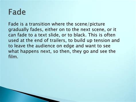 Image result for Editing Transitions Examples