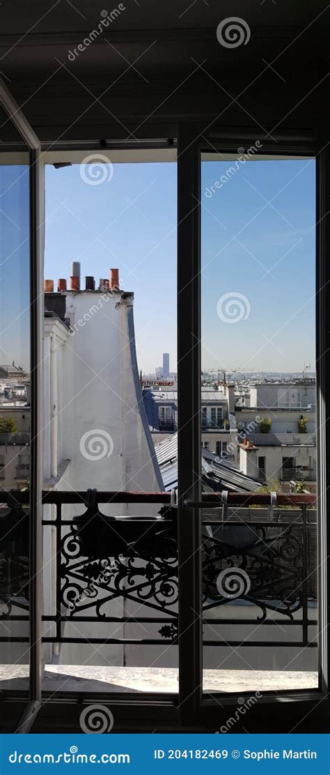 Window with view in Paris stock image. Image of vehicle - 204182469