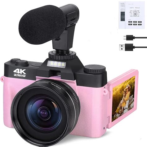 Flip Screen Digital Photo Camera 48MP 4K Photography Camcorder Vlog ...