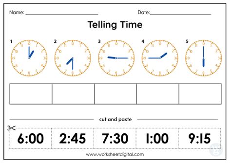 Image result for Basic Telling Time Worksheets