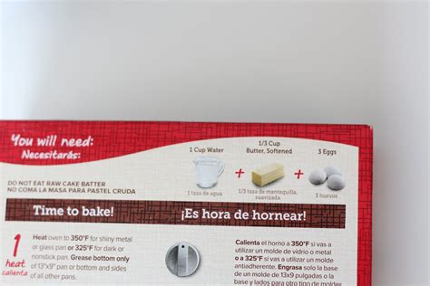 Image result for Cake Mix Box Instructions