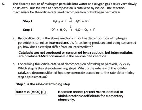 Image result for H2O2 Decomposition Reaction Mechanism