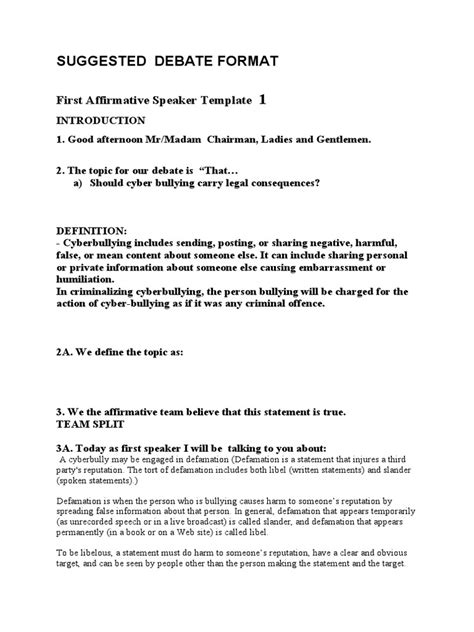 Debate Format TEMPLATE | PDF | Public Sphere | Epistemology