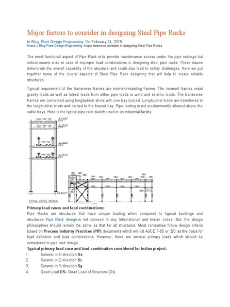 Pipe Rack Design | Download Free PDF | Foundation (Engineering) | Pipe ...