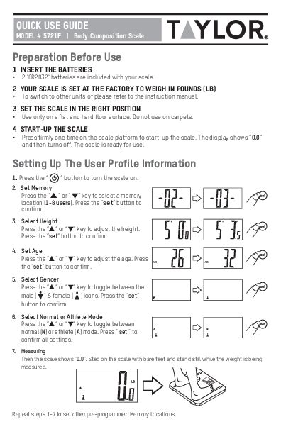 Image result for How to Program a Taylor Body Composition Scale