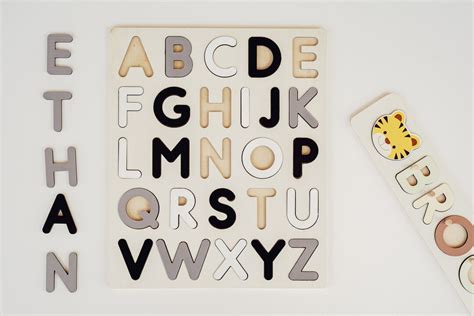 Wooden Alphabet Puzzle , Alphabet Learning for Kids, Kids Gifts ...
