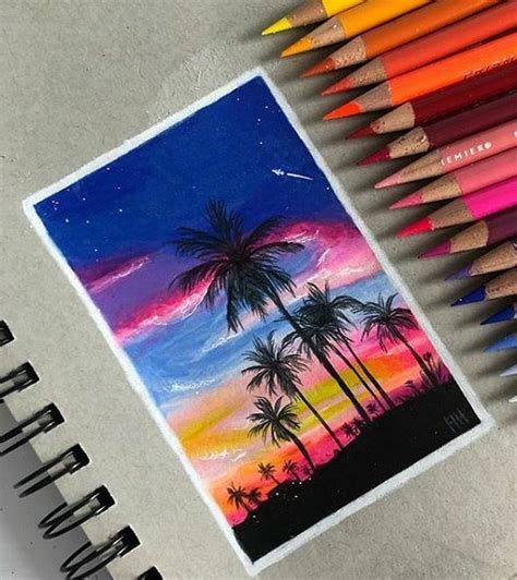 Image result for Sunset Color Drawing