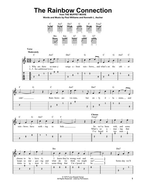 Image result for Rainbow Connection Ukulele Tabs