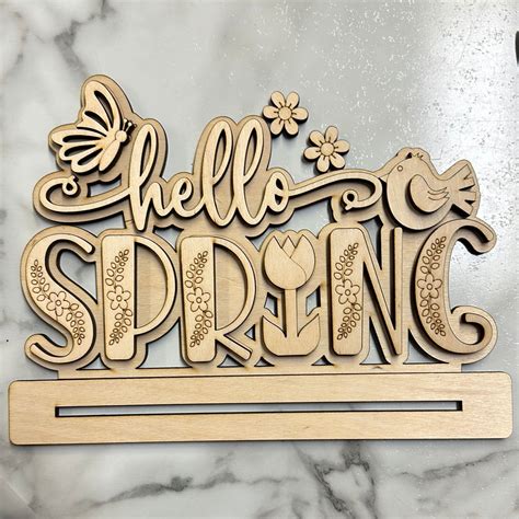 Image result for Hello Spring Wood Sign
