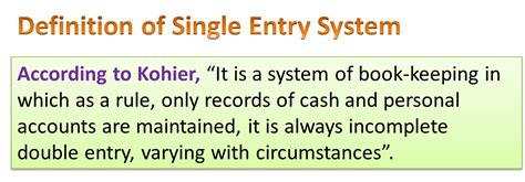 Image result for Single Entry System Meaning