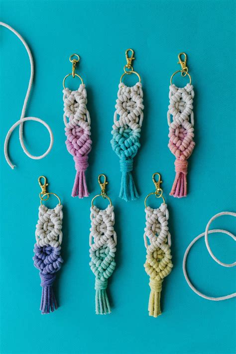 Image result for Colorful Macrame Keychains