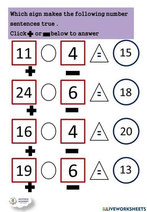 Mixed operation interactive worksheet | Live Worksheets