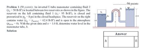 Image result for Inverted Manometer Problem