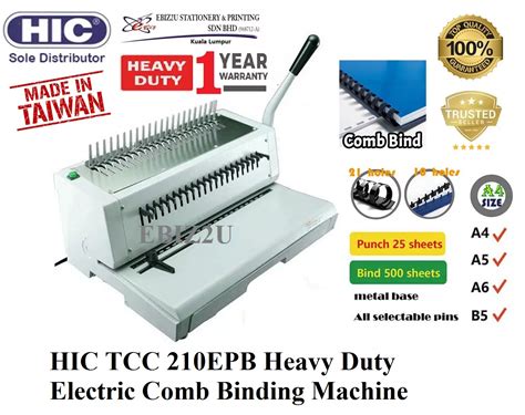 Image result for Hic Comb Binding Machine