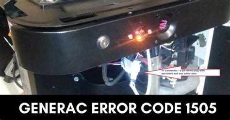 Image result for Generac Error Code 1505 Fix