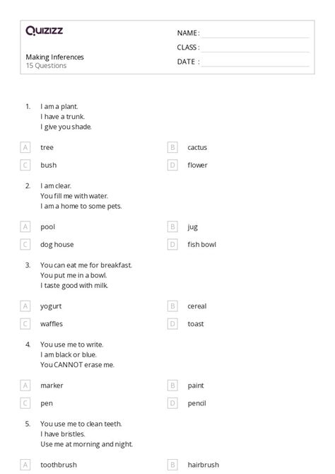 Image result for Making Inferences Grade 1 Worksheet