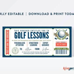 Image result for Golf Lessons Card