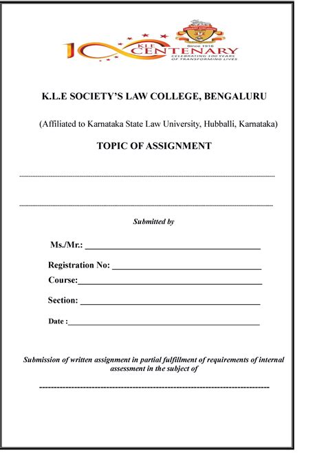 Image result for Law Assignment Format