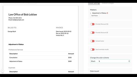 Image result for Docketwise Tutorials Invoice