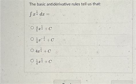 Image result for Basic Antiderivative Rules