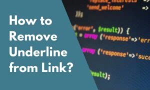 Image result for How to Remove Underline From Link HTML