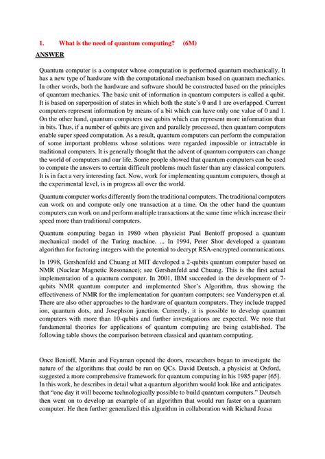 Image result for Quantum Computing Questions