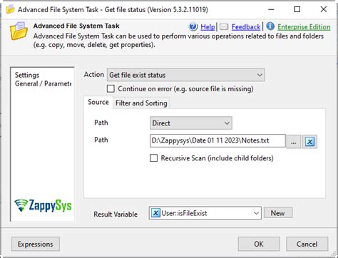 Image result for SSIS 2019 How to Check for File