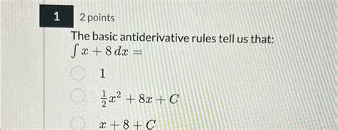 Image result for Basic Antiderivative Rules