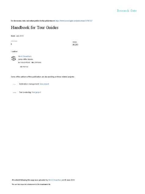 Image result for Tour Guide Book Example