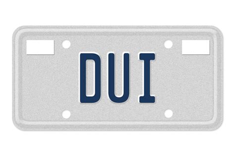 Image result for DUI License Plate
