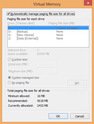 Image result for Windows 7 Page File