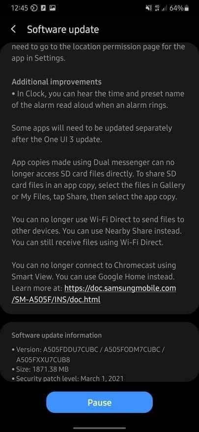 Image result for Samsung A50 Android 12 Update