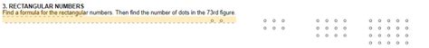 Solved 3. RECTANGULAR NUMBERS Find a formula for the | Chegg.com