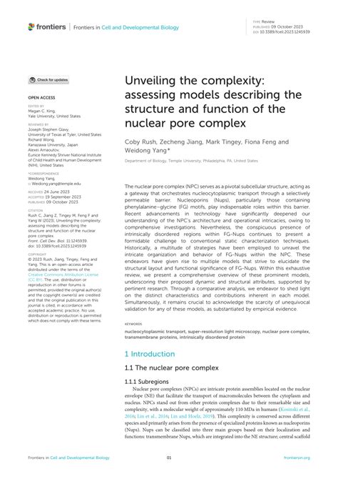 Image result for Nuclear Pore Complex Structure Model