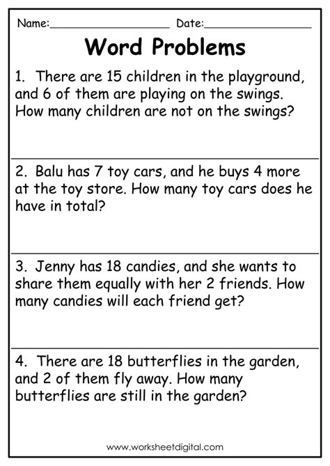 Image result for Printable Math Word Problems
