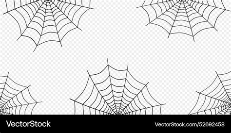 Spider web on transparent background Royalty Free Vector