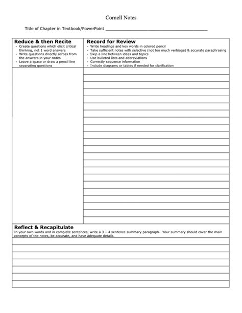 Image result for How T Write Cornell Notes